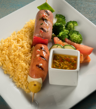 Pinchos de chorizo con chimichurri Rojo - Food Service